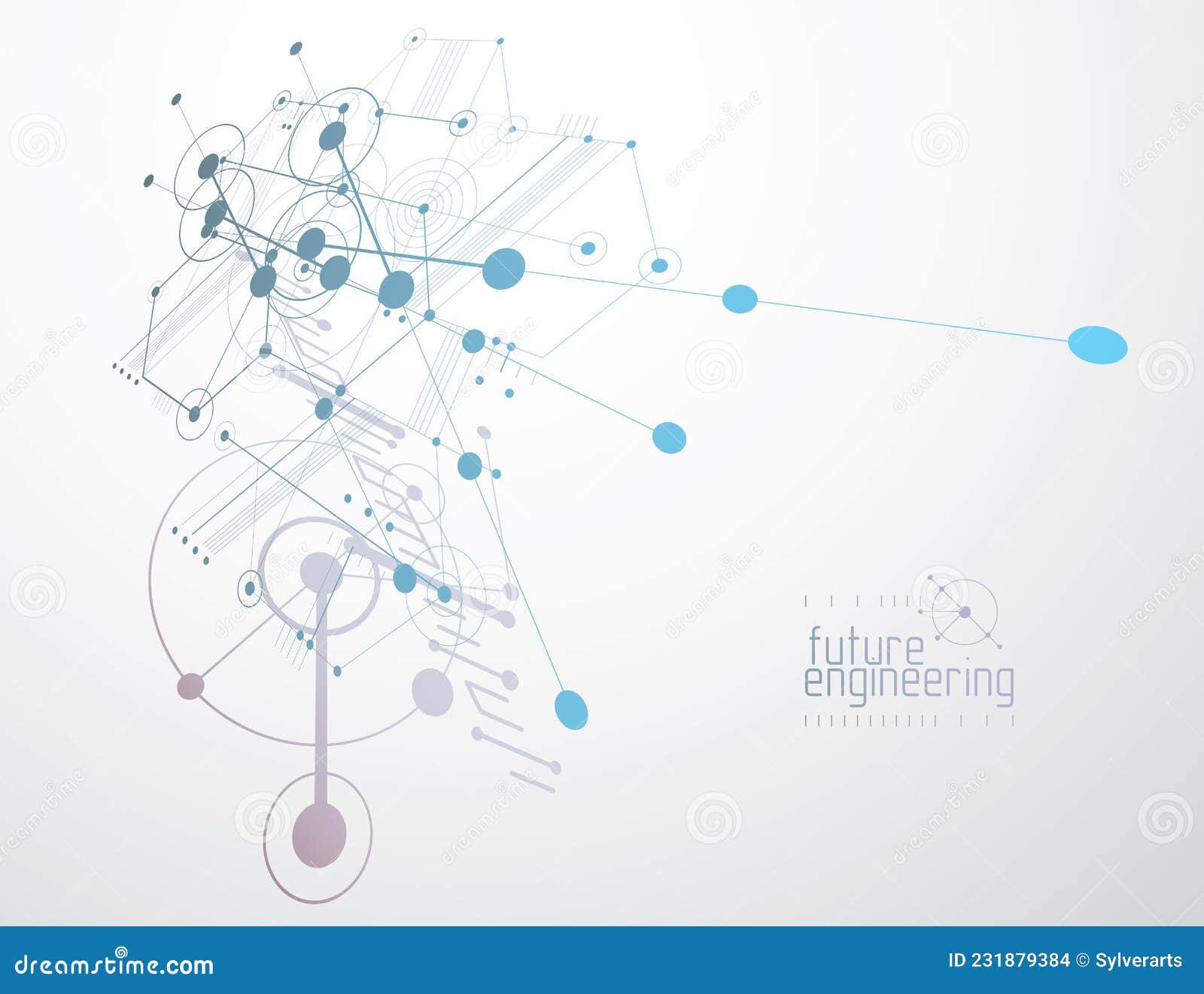 Engineering Technological Vector Wallpaper Made with Circles and Lines ...