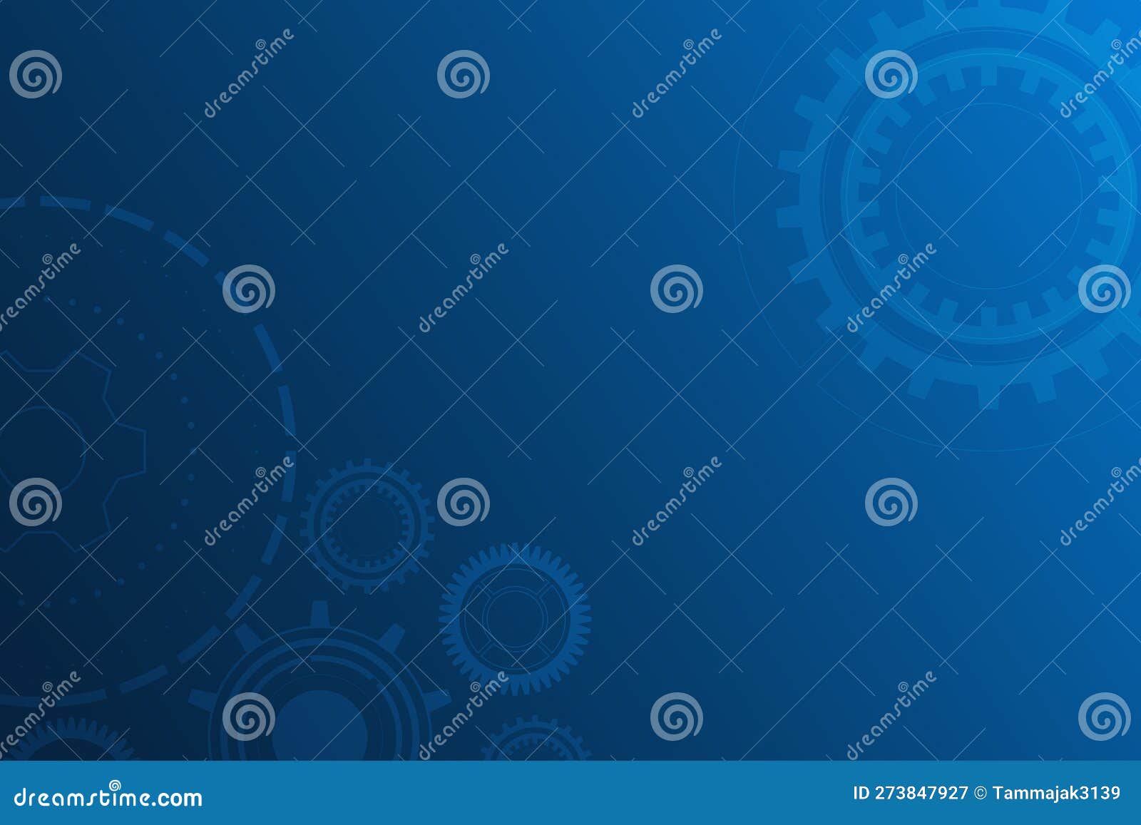 Engineering Technology Background with Dark Blue. Gear Icon Template ...