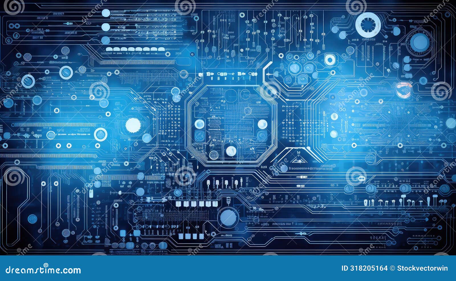 Engineering Technology Blueprint Stock Photo - Image of algorithm ...