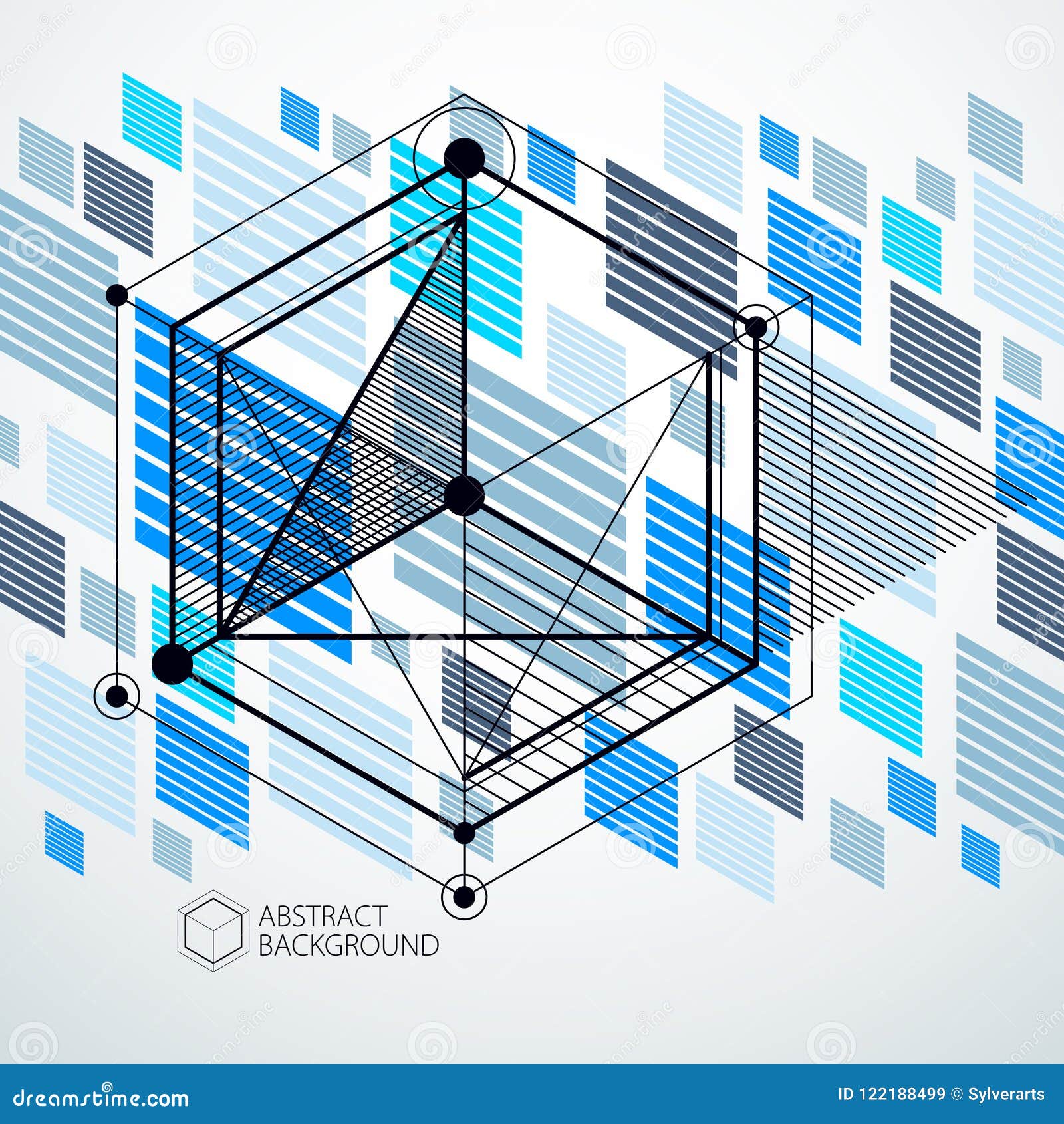 Engineering Technology Vector Blue Wallpaper Made with 3D Cubes Stock ...