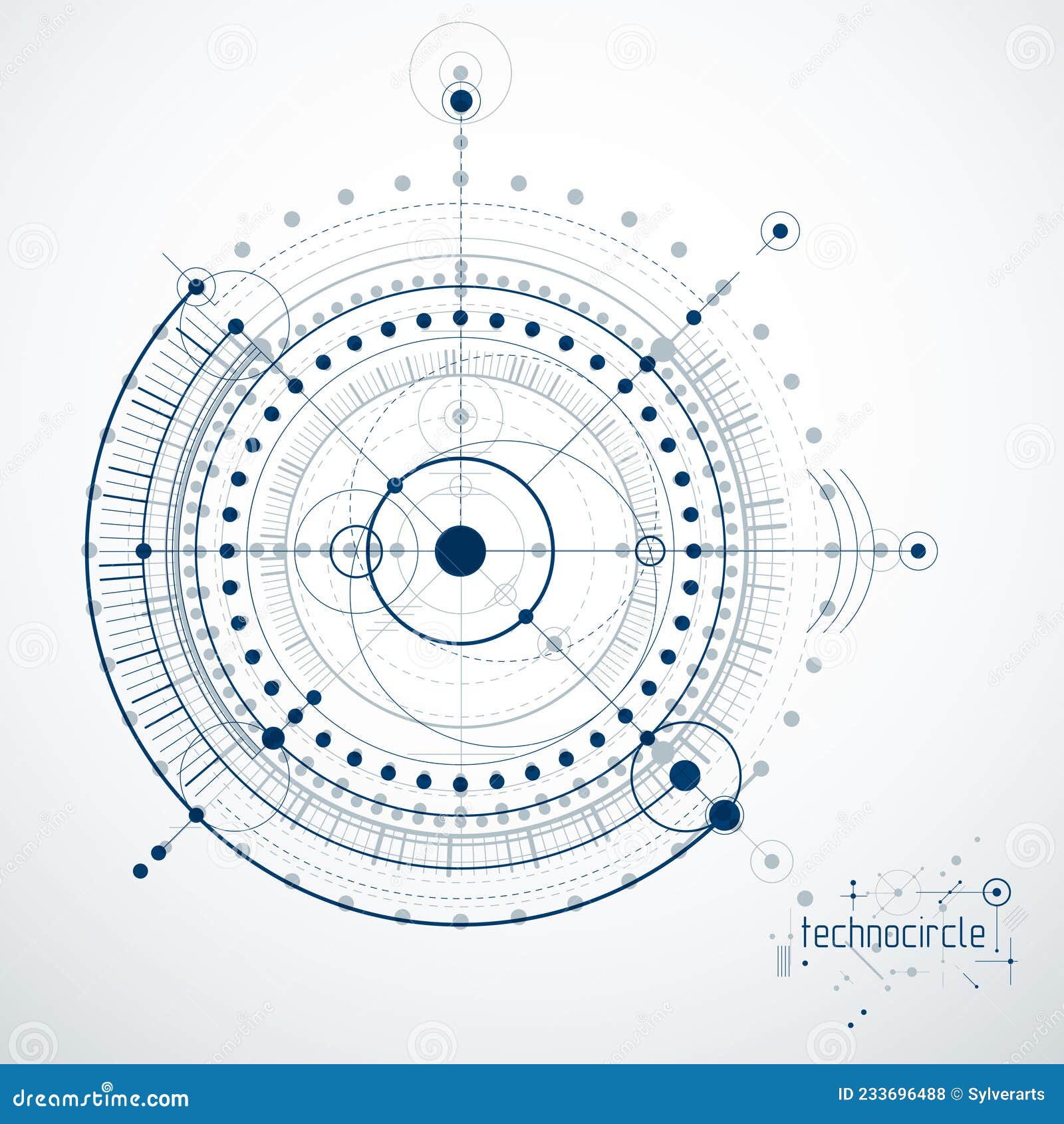 Engineering Technology Vector Wallpaper Made with Circles and Lines ...