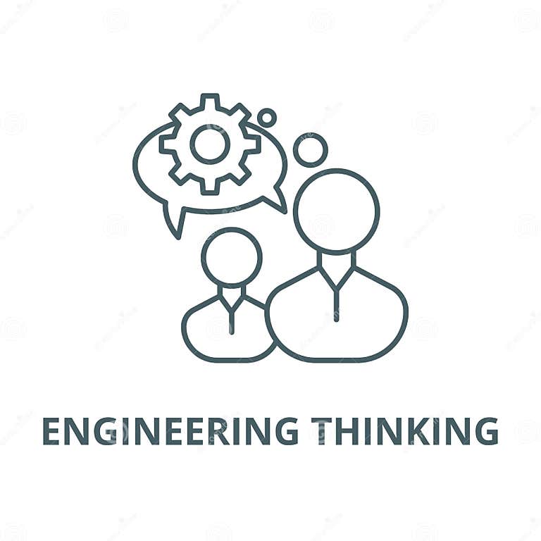 Engineering Thinking Line Icon, Vector. Engineering Thinking Outline ...