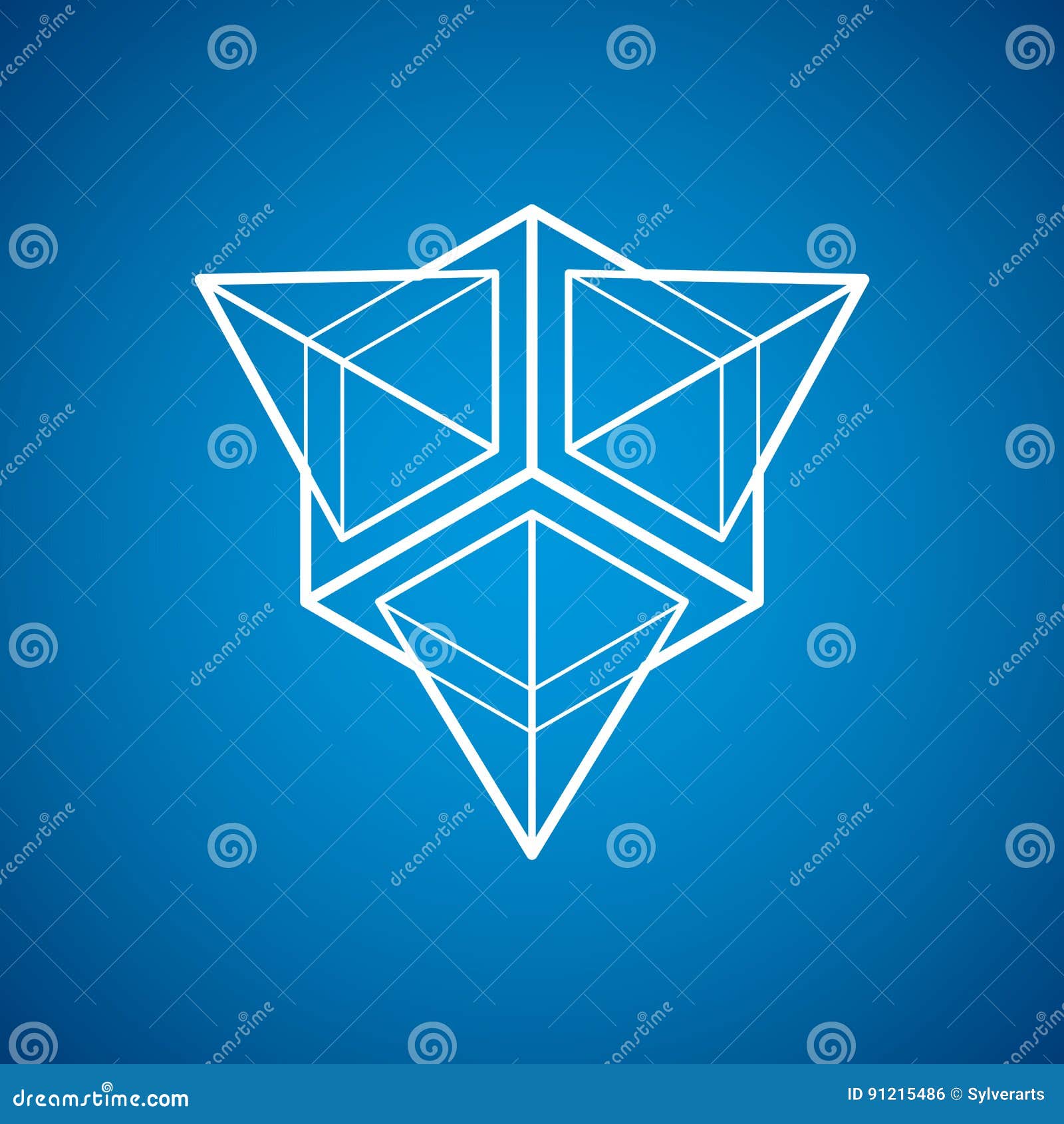 Engineering Three-dimensional Construction, Abstract Vector Trig Stock ...