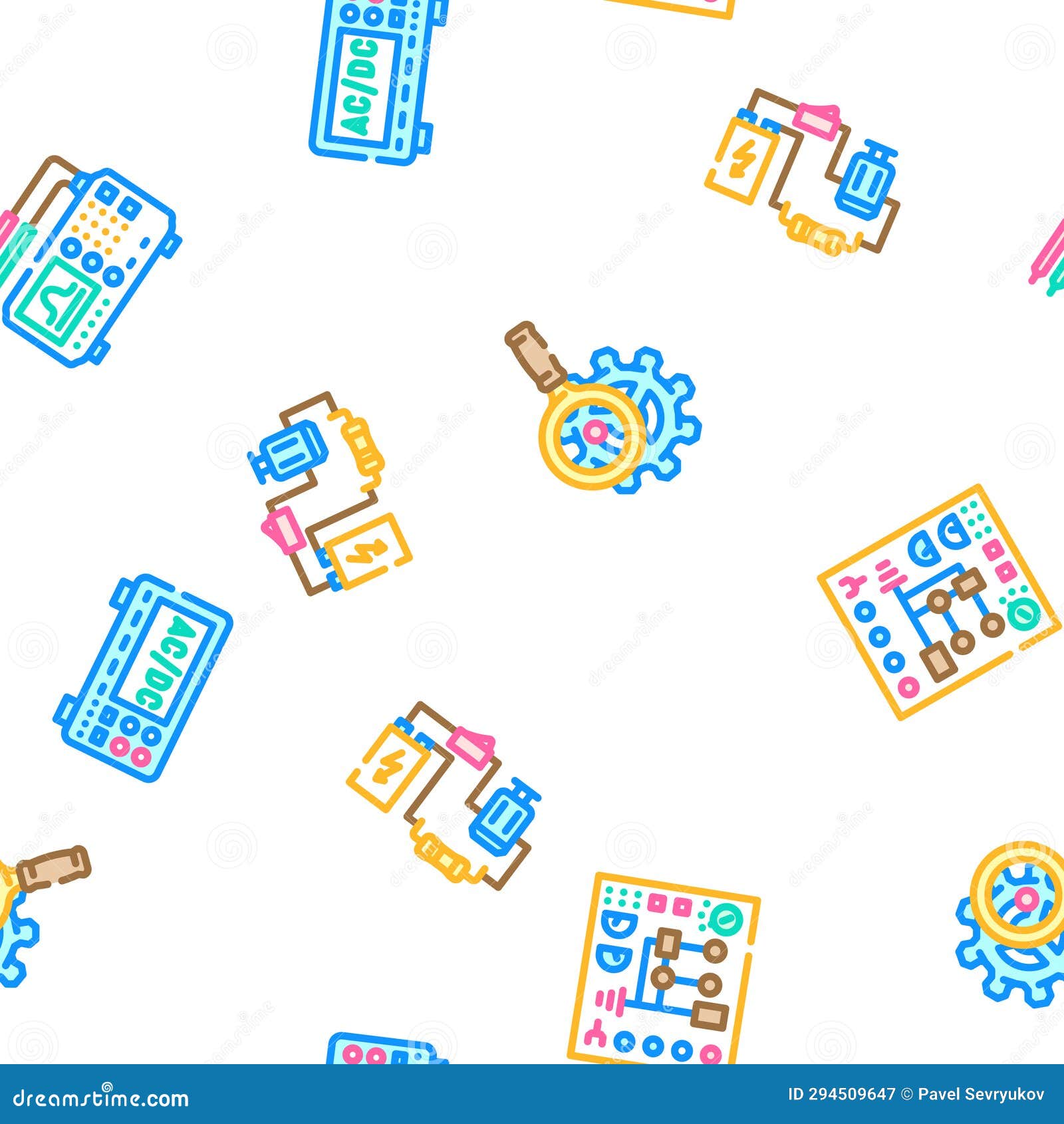 Engineering Tool Work Equipment Vector Seamless Pattern Stock Vector ... Engineering Tool Work Equipment Vector Seamless Pattern Stock Vector ...