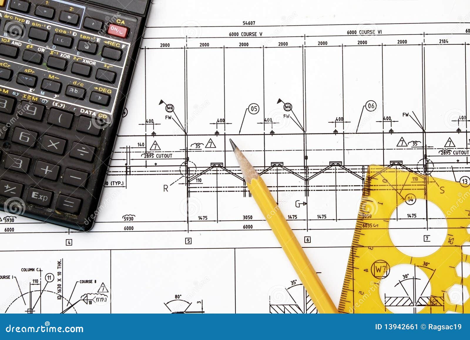 Engineering Tools stock image. Image of engineer, drawing - 13942661