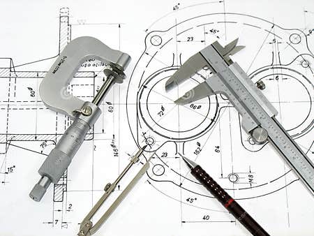 Engineering tools stock image. Image of built, drafts - 5313815