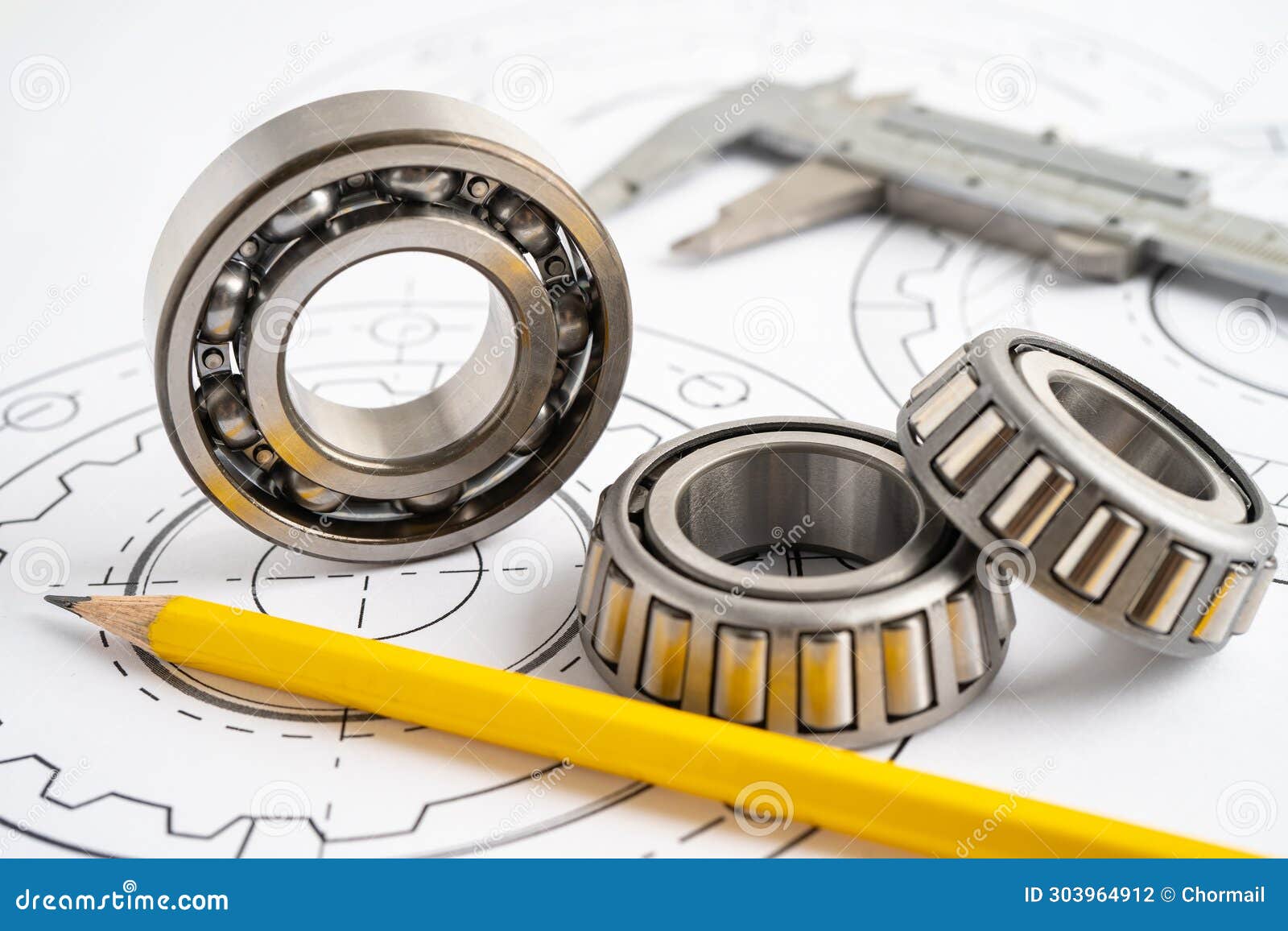 Engineering Tools and Mechanical Industrial with Vernier Caliper and ...