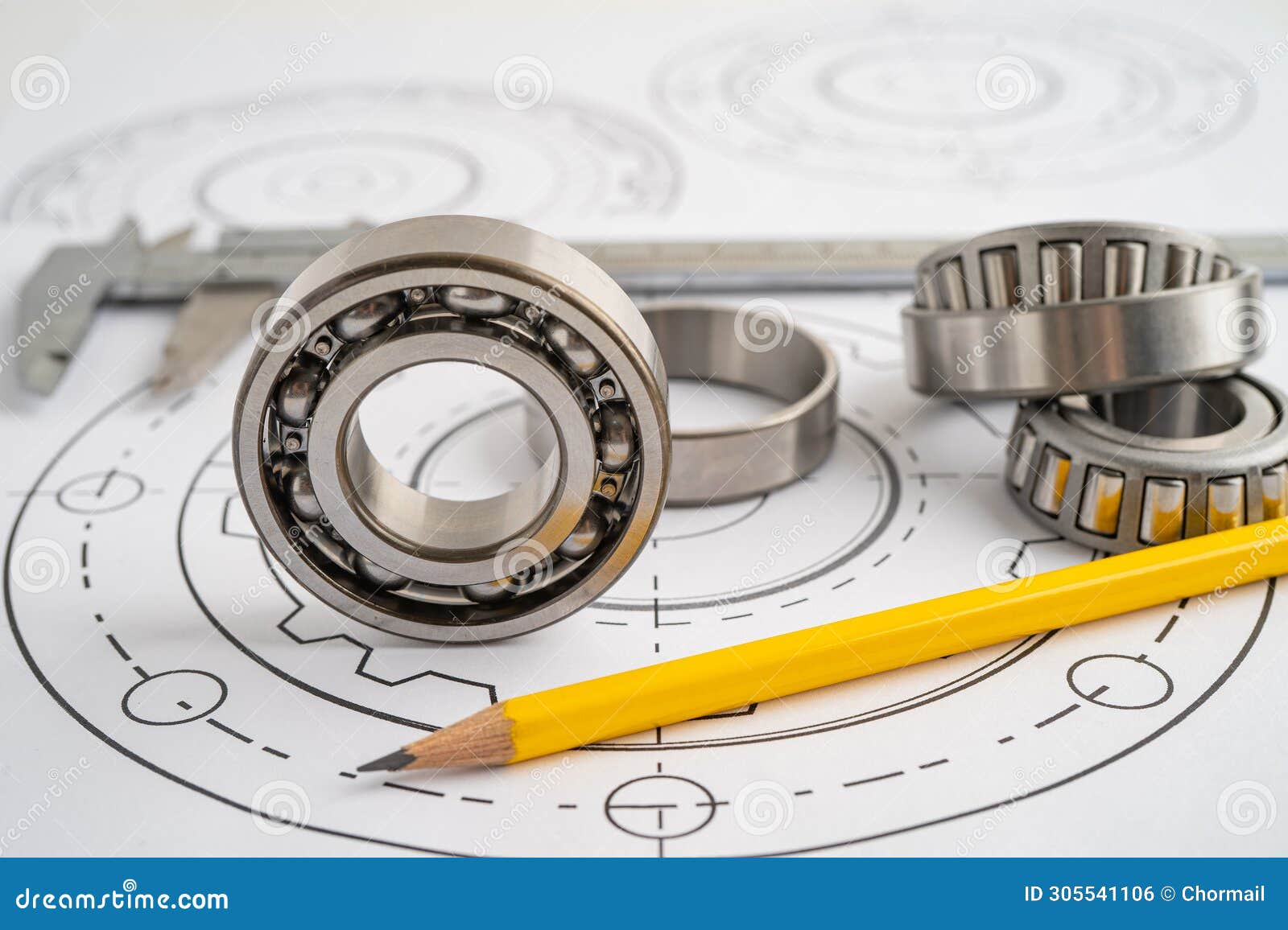 Engineering Tools and Mechanical Industrial with Vernier Caliper and ...