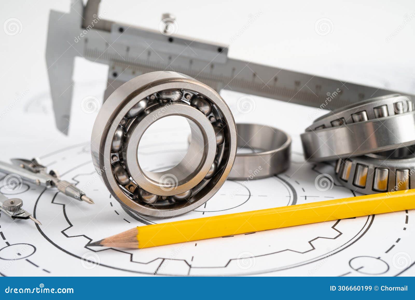 Engineering Tools and Mechanical Industrial with Vernier Caliper and ...