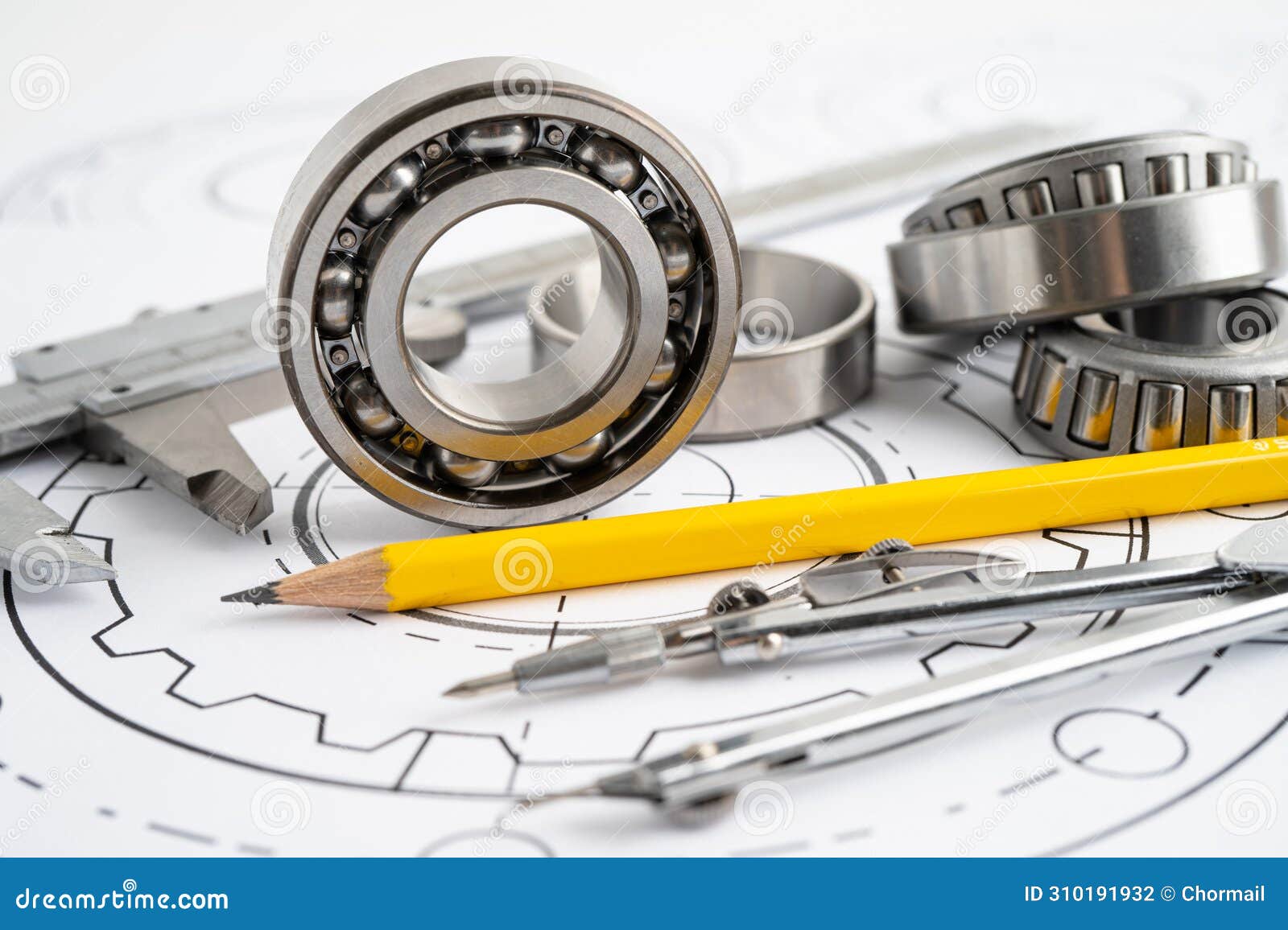 Engineering Tools and Mechanical Industrial with Vernier Caliper and ...