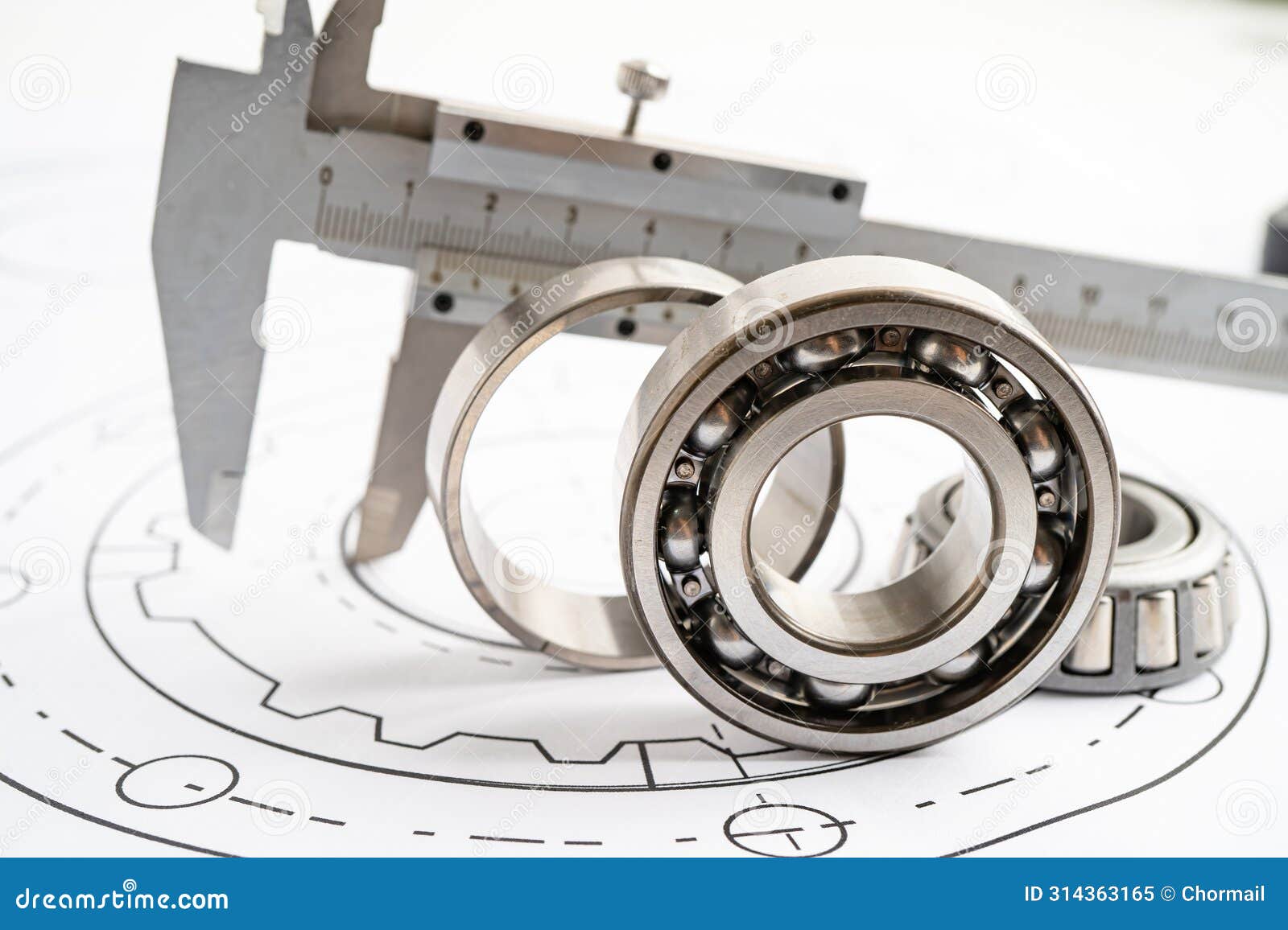 Engineering Tools and Mechanical Industrial with Vernier Caliper and ...