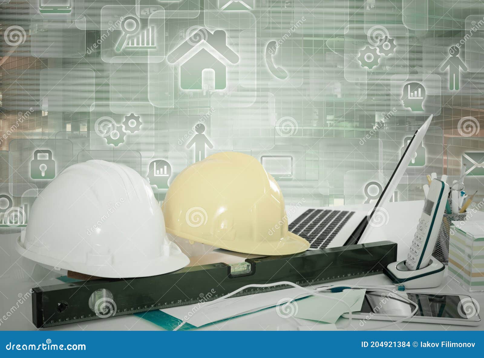 Engineering Tools on Virtual Background Stock Photo - Image of ...