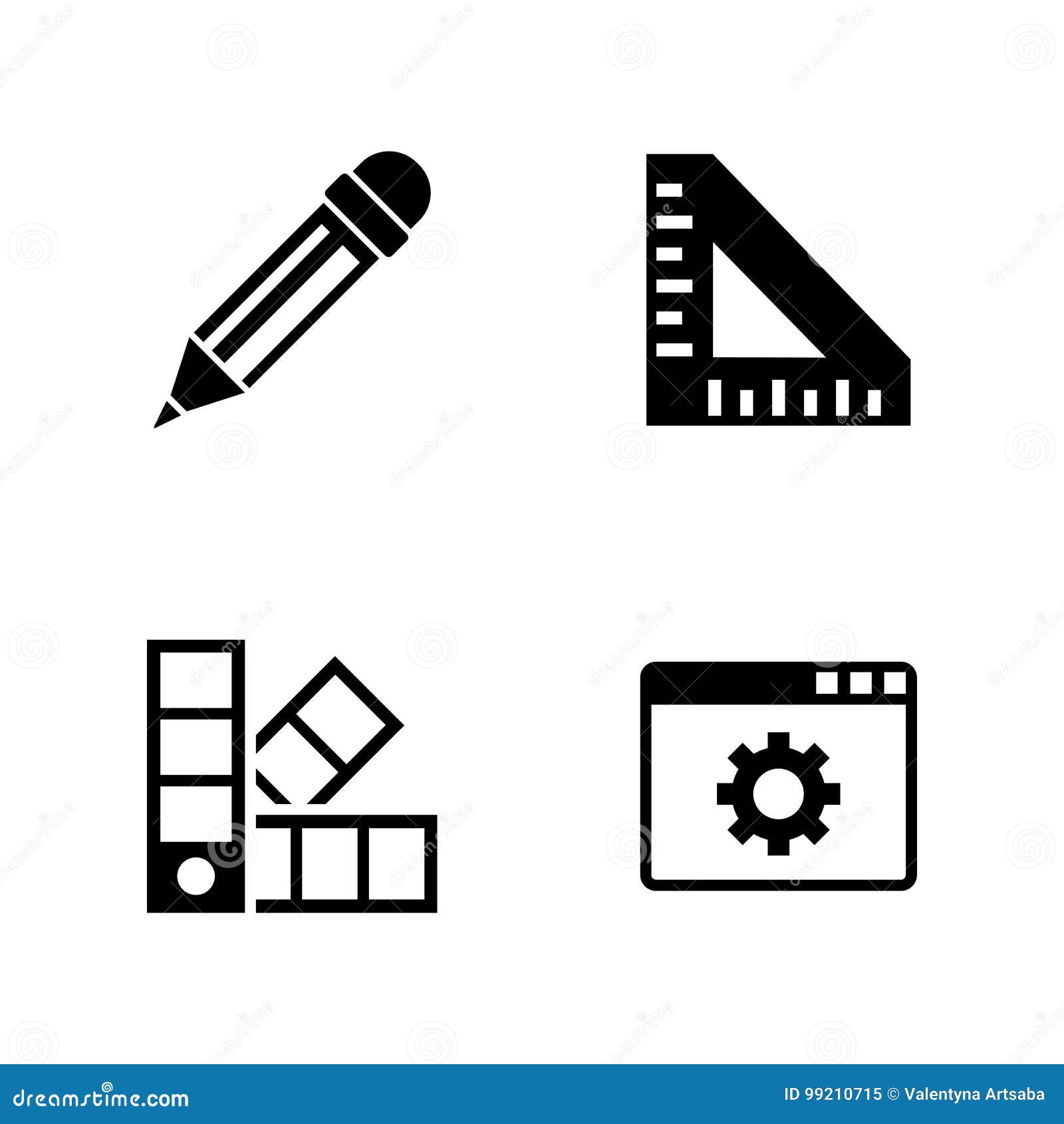 Engineering Tools. Simple Related Vector Icons Stock Vector ...