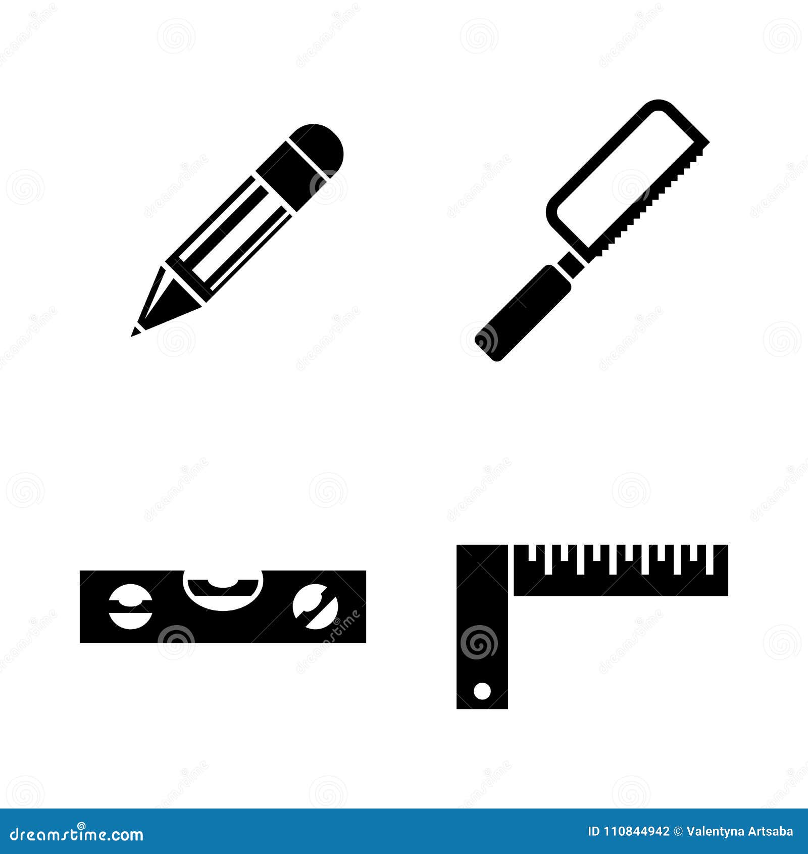 Engineering Tools. Simple Related Vector Icons Stock Vector ...