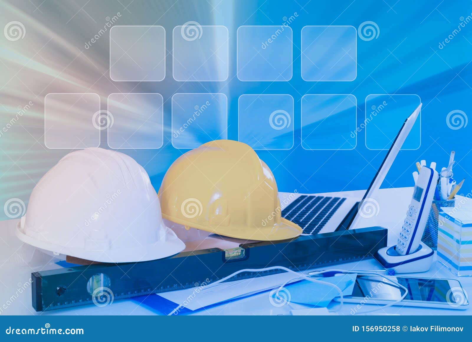 Engineering Tools on Virtual Background Stock Photo - Image of ...