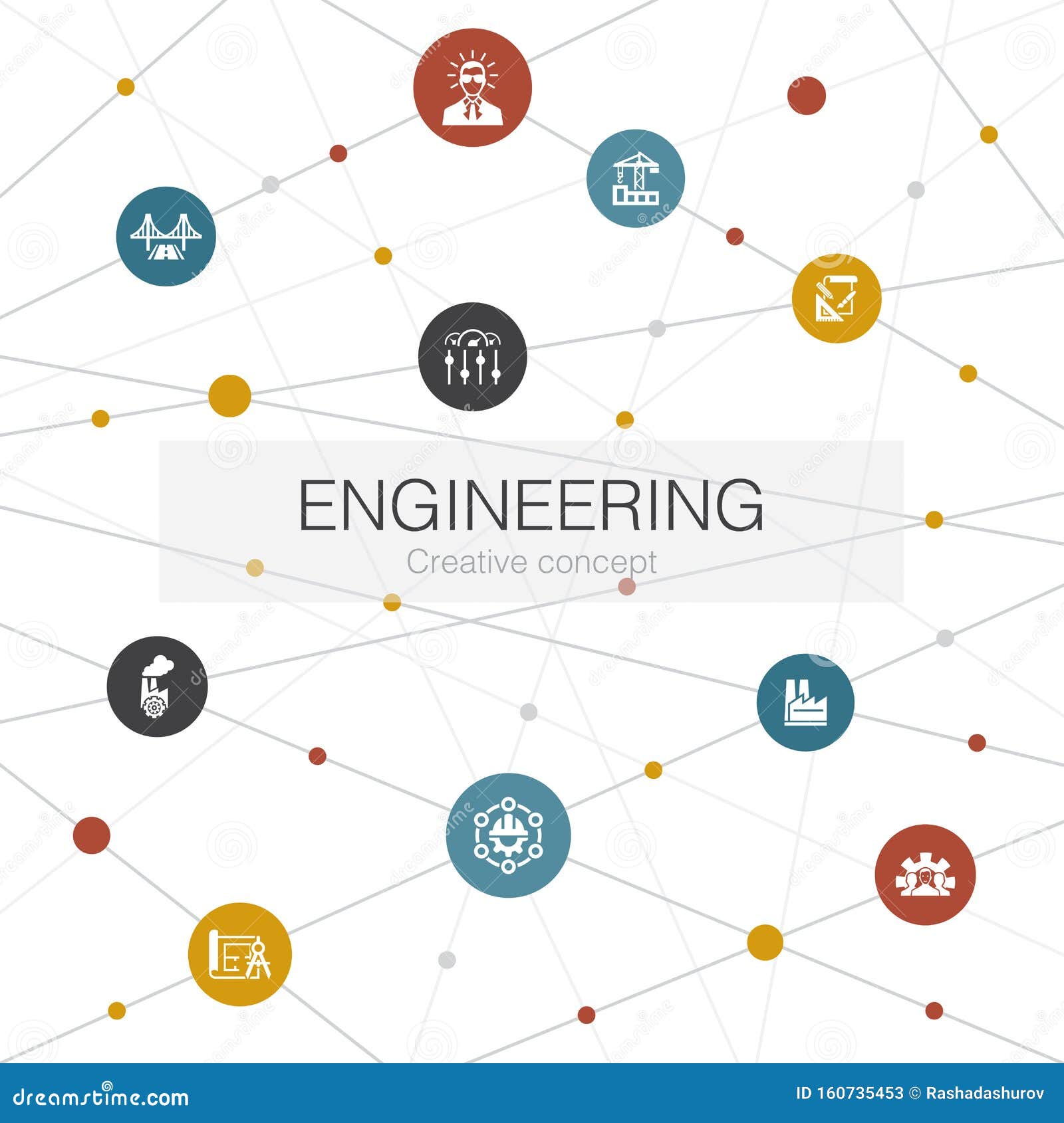 Engineering Trendy Web Template with Stock Vector - Illustration of ... Engineering Trendy Web Template with Stock Vector - Illustration of ...