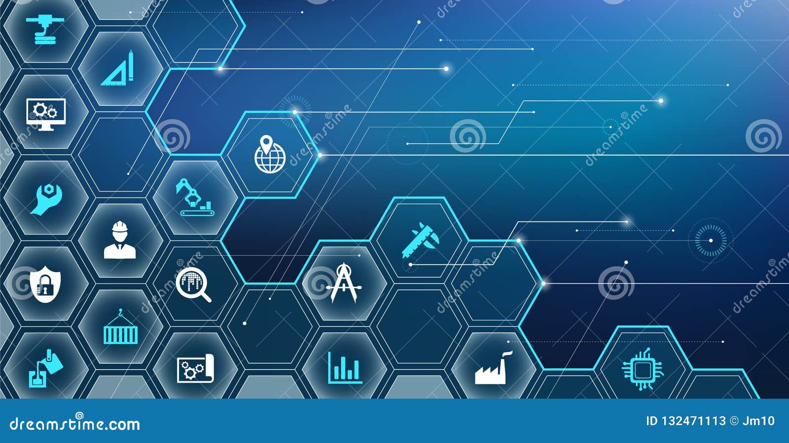 Engineering Vector: Digitalisation / Technology / Innovation Stock ...