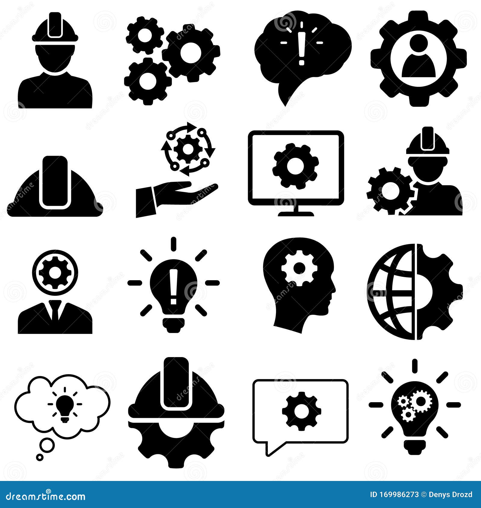 Engineering Vector Icon Set. Manufacturing Illustration Sign Collection ...
