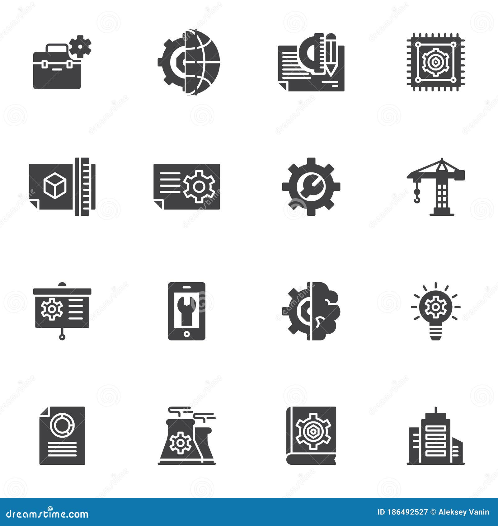 Engineering Vector Icons Set Stock Vector - Illustration of ...