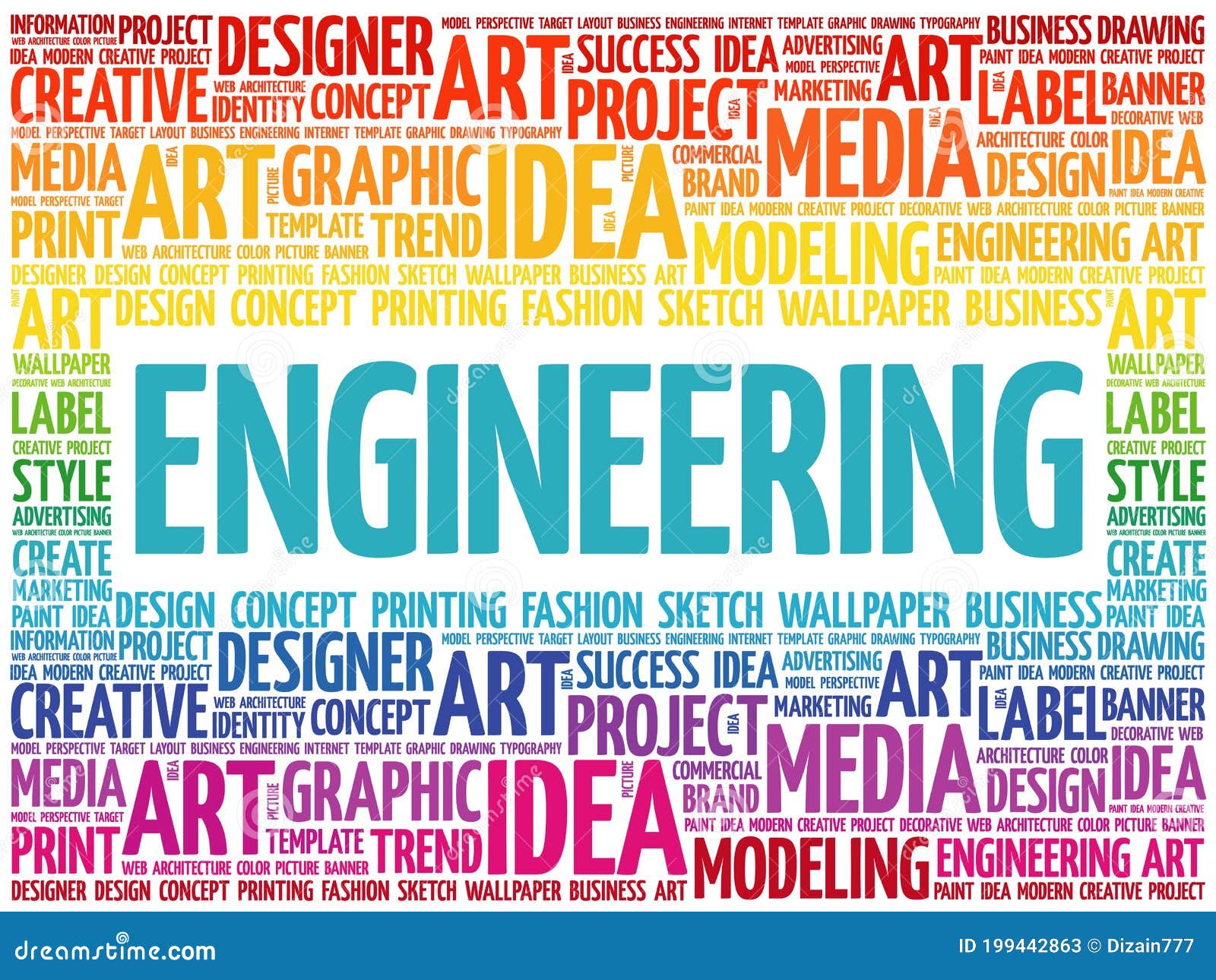 Engineering word cloud stock illustration. Illustration of growth ...