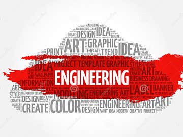 Engineering word cloud stock illustration. Illustration of architect ...
