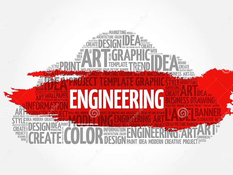 Engineering word cloud stock illustration. Illustration of architect ...