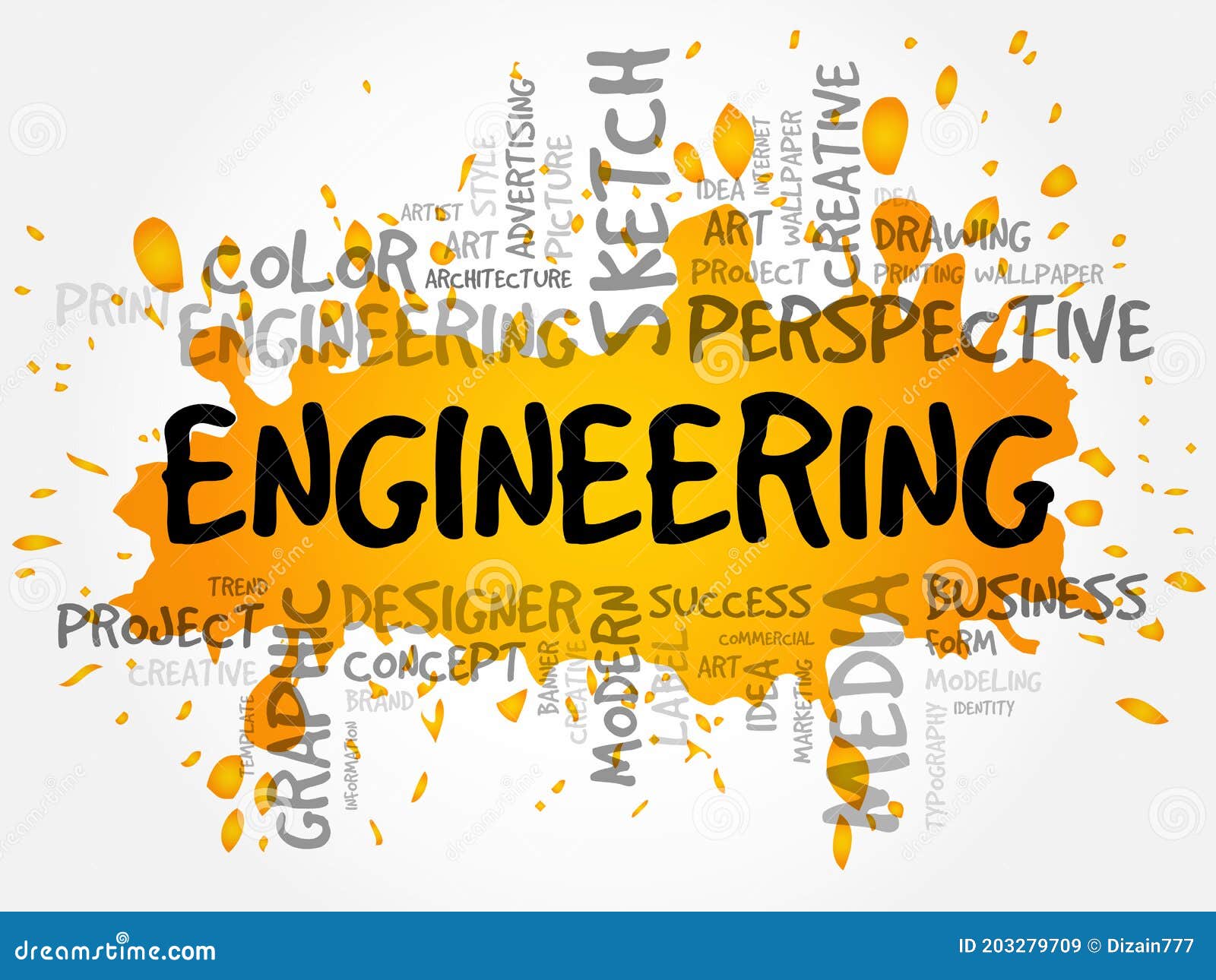 Engineering Word Cloud, Creative Concept Stock Illustration ...