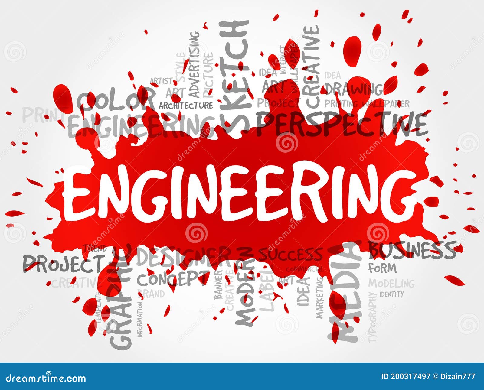 Engineering word cloud stock illustration. Illustration of builder ...