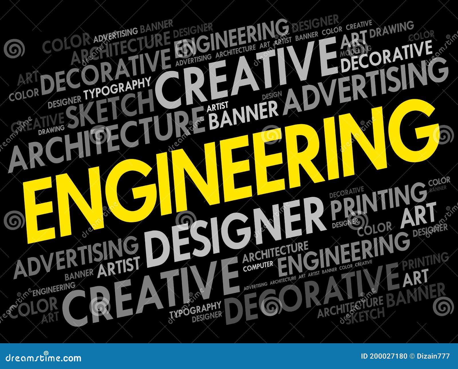 Engineering word cloud stock illustration. Illustration of housing ...
