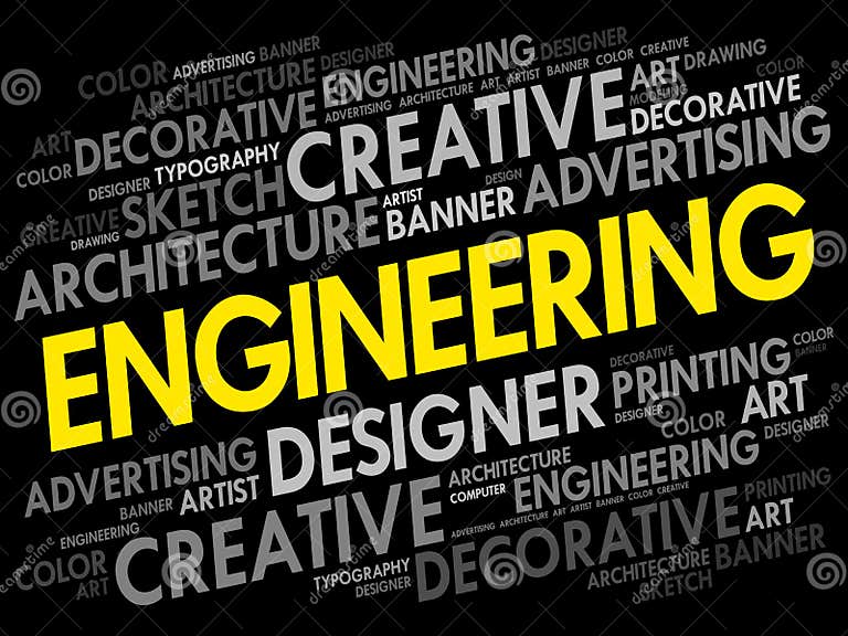 Engineering word cloud stock illustration. Illustration of housing ...