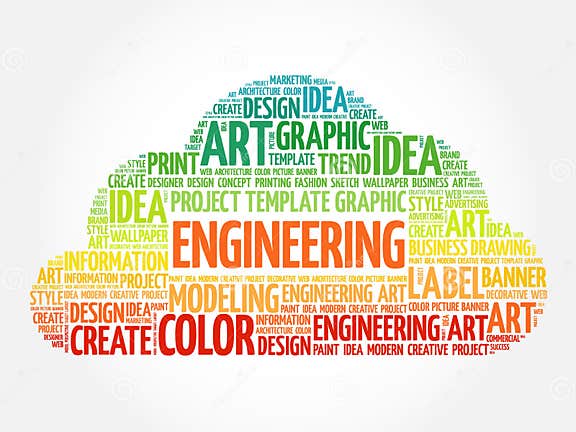 Engineering word cloud stock illustration. Illustration of background ...