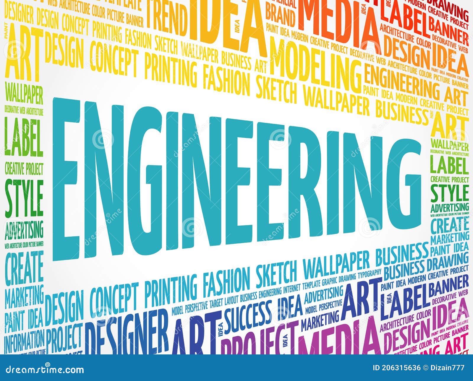Engineering word cloud stock illustration. Illustration of architect ...