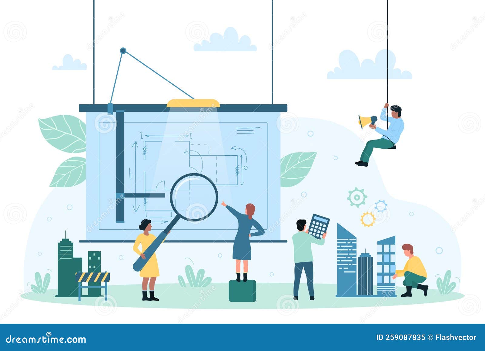 Engineering Work, Architecture with Tiny Architects Looking through ...