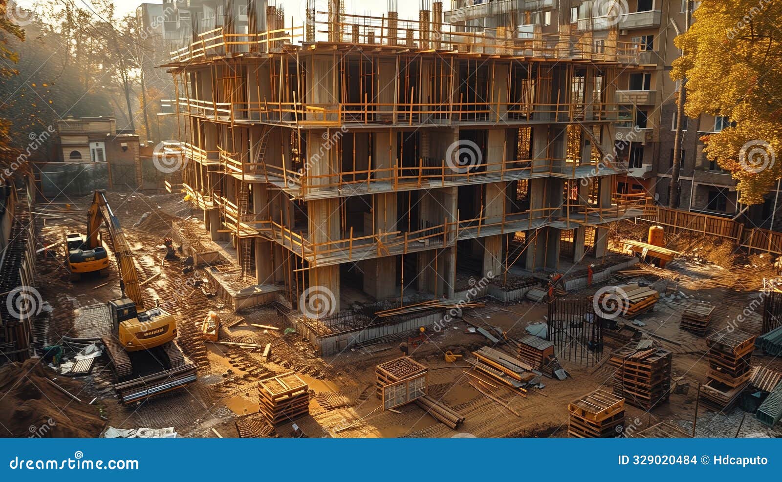 Engineering Work for a Large Building Under Construction in a Large ...