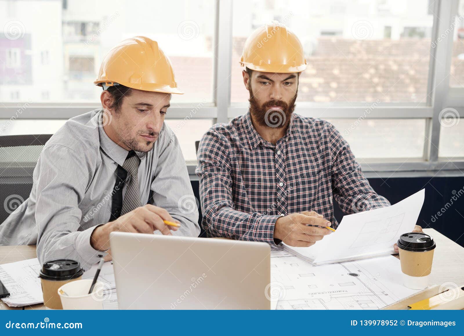 Engineering Working on Project Stock Photo - Image of serious, industry ...