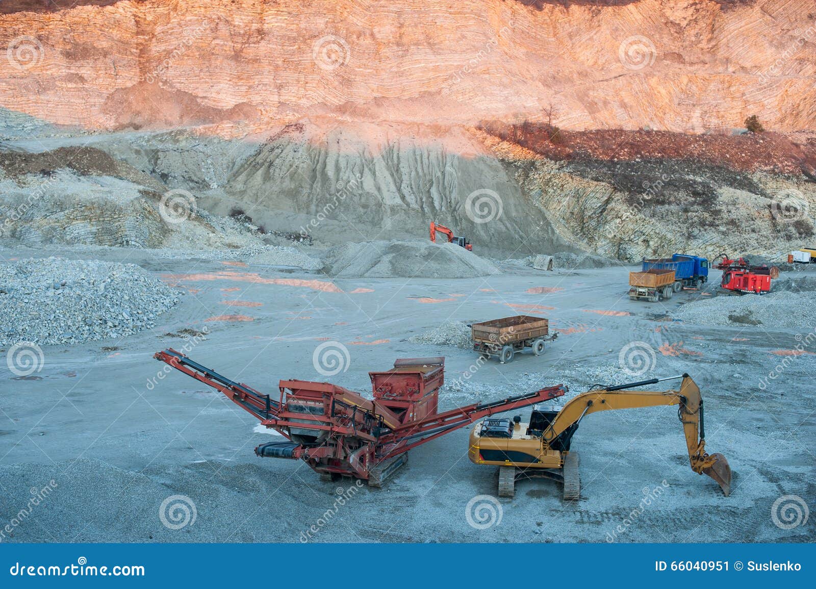 Engineering Works in Stone Quarries Stock Image - Image of effort ...
