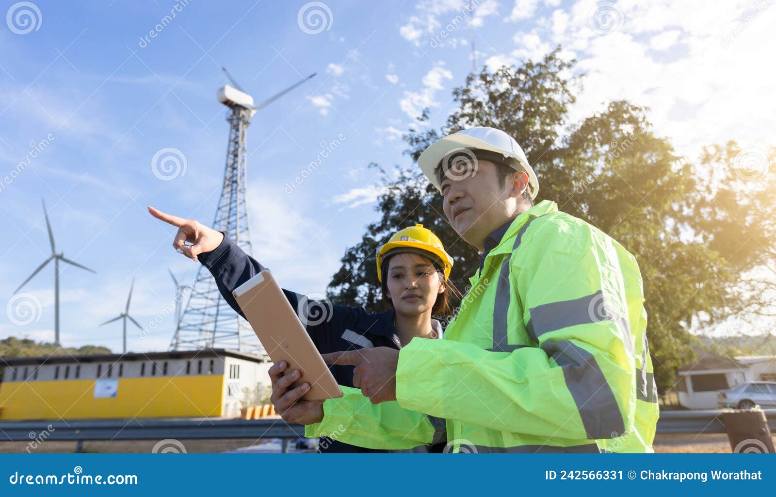 Engineers Analysis Windmill Engineers Inspection and Progress Check ...