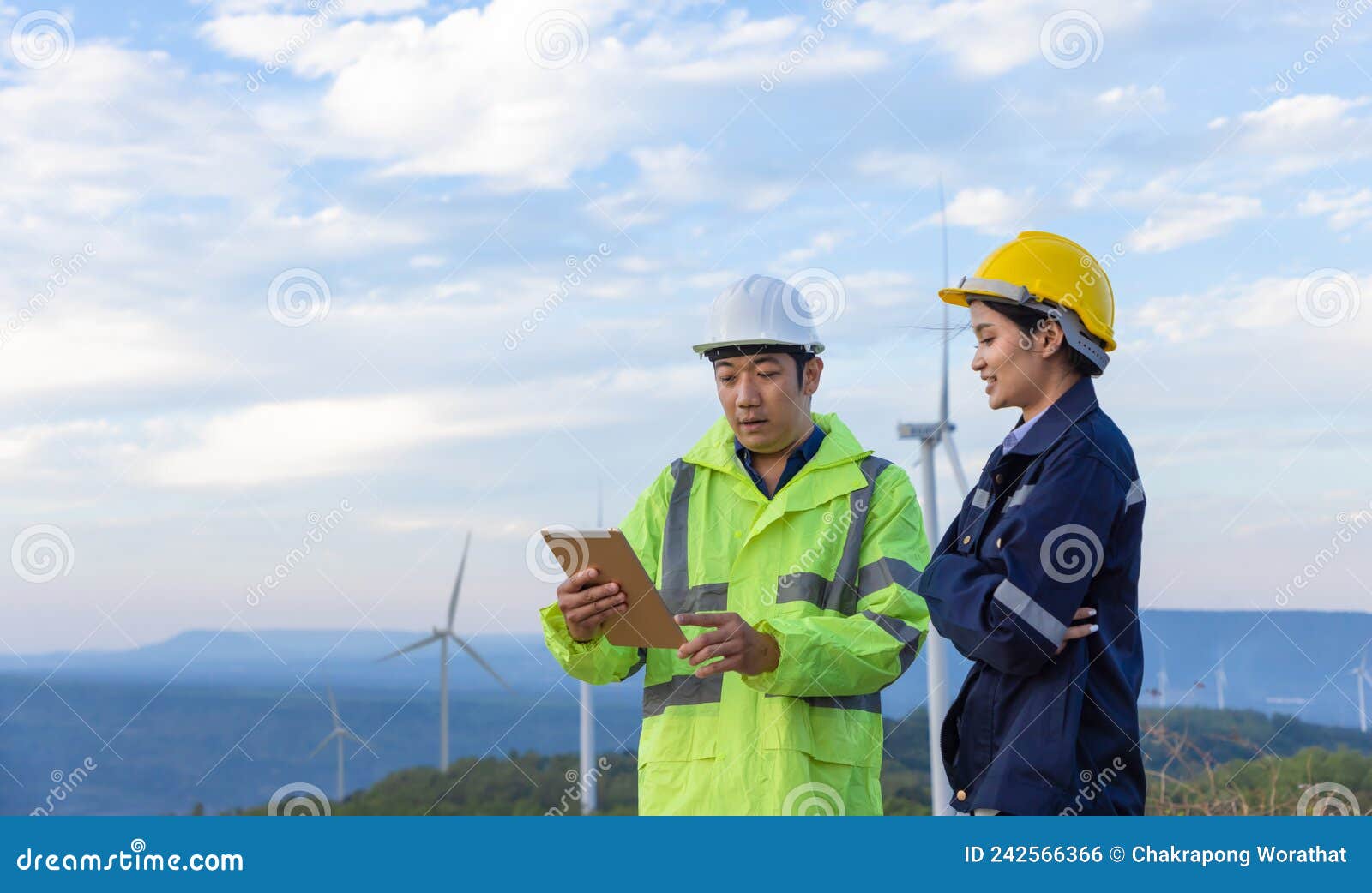 Engineers Analysis Windmill Engineers Inspection and Progress Check ...