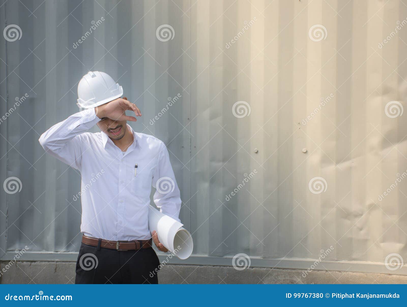 Engineers, Architects Tired of Work Stock Photo - Image of engineering ...