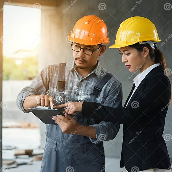 Engineers and Architects are Using Technology and New Ideas on Digital Tablets To Analyze Under ...