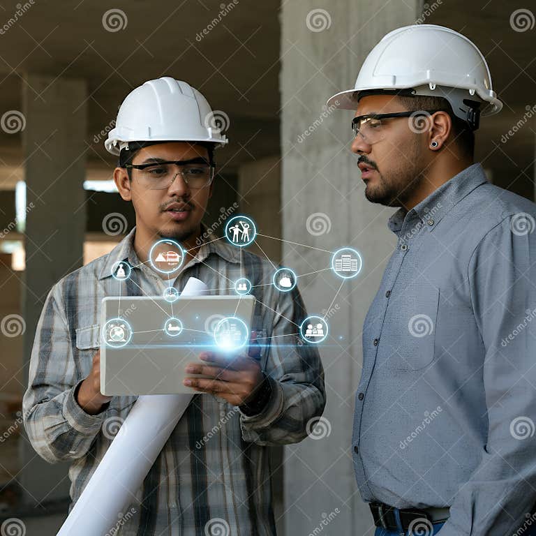 Engineers and Architects are Using Technology and New Ideas on Digital Tablets To Analyze Under ...