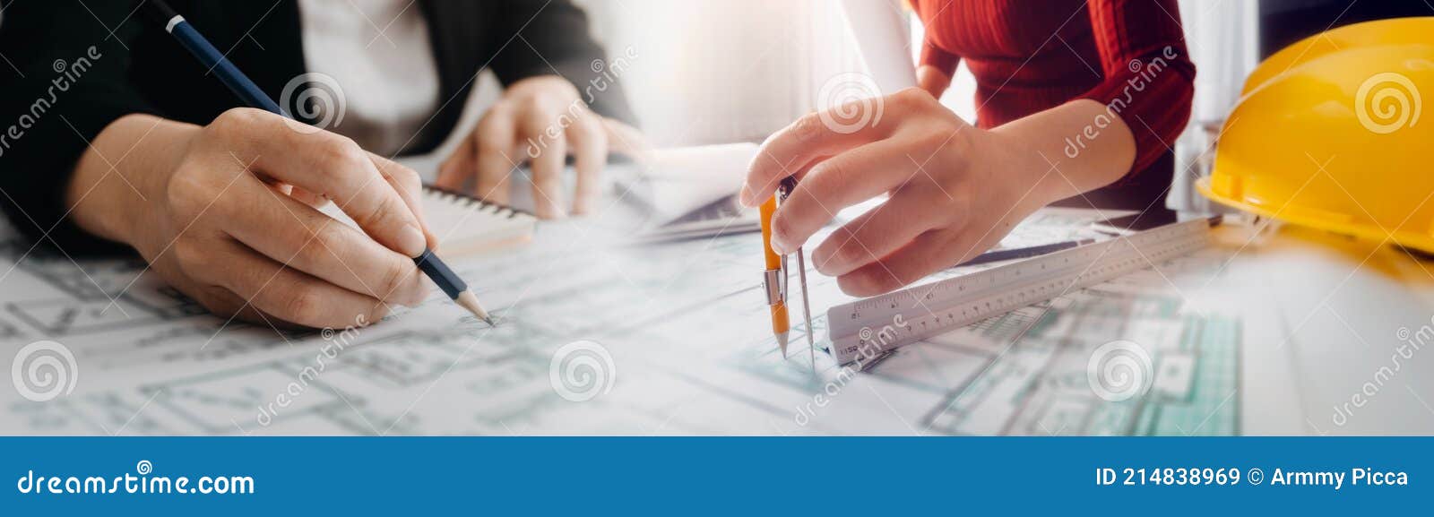 Engineers or Architects is Watching on Model Building and Blueprint in ...