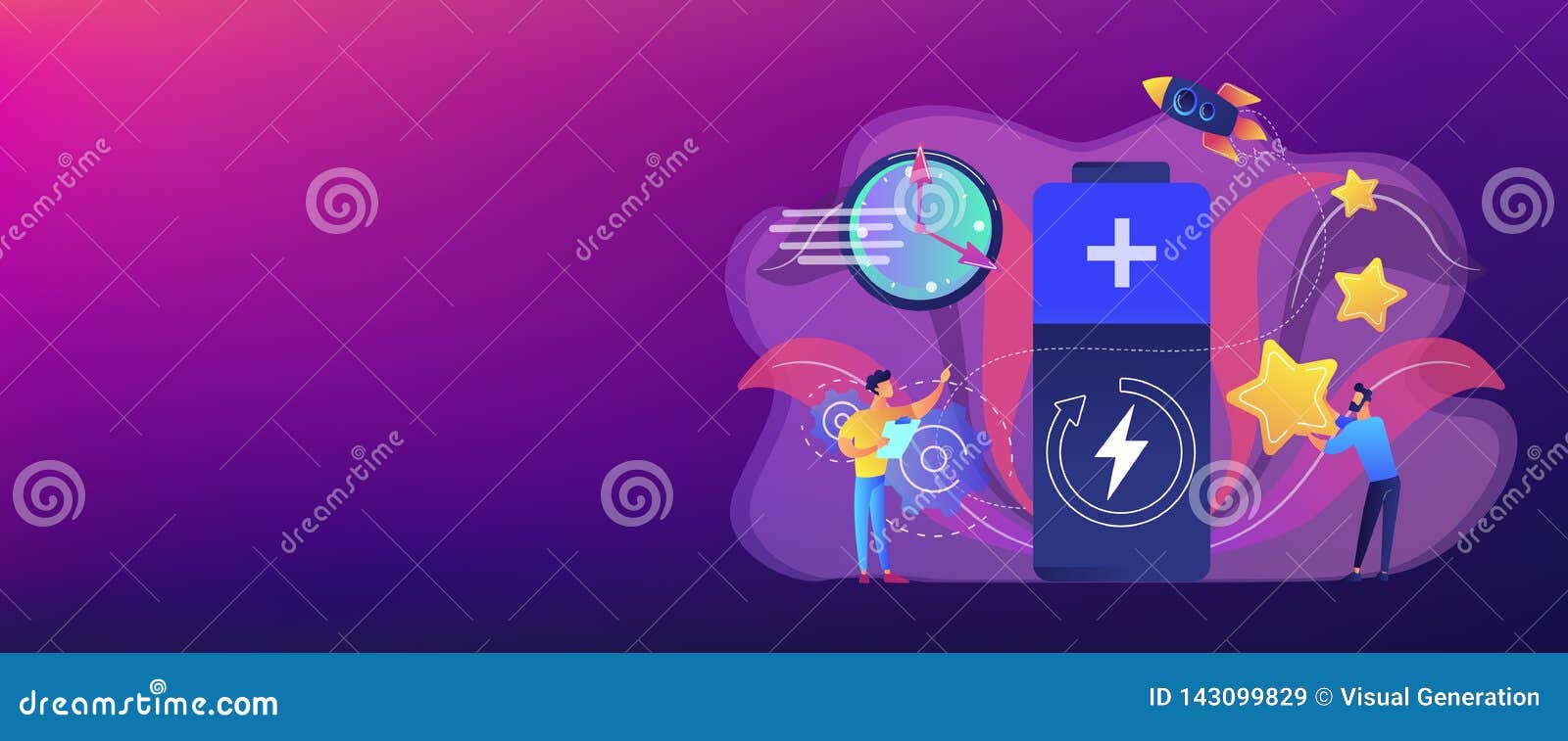 Fast Charging Technology Concept Banner Header. Stock Vector ...