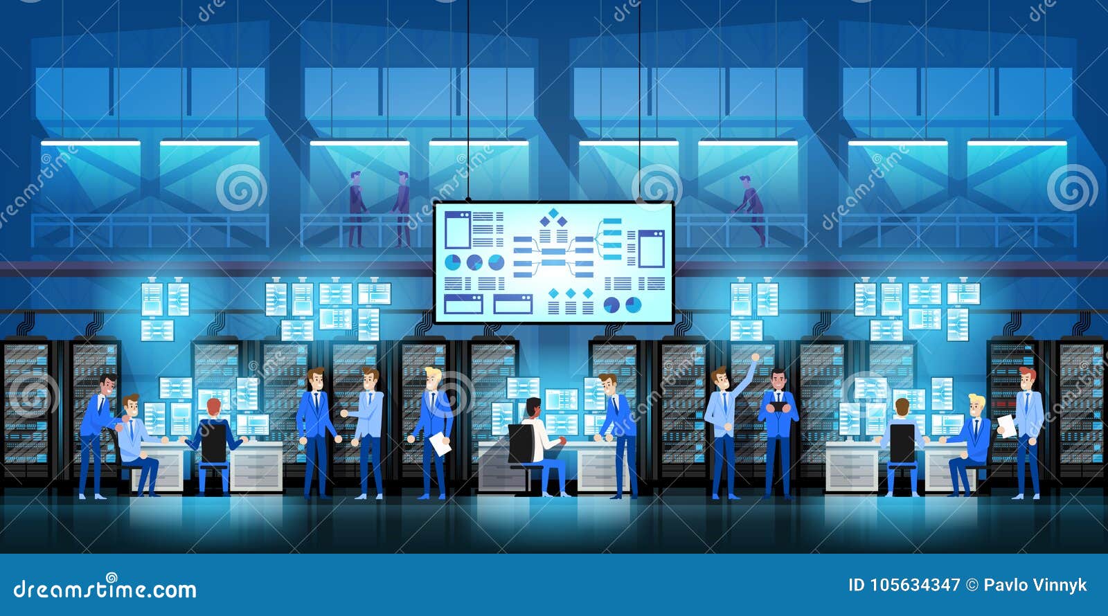 It Engineers in Big Data Center Work on New Technology Government ...