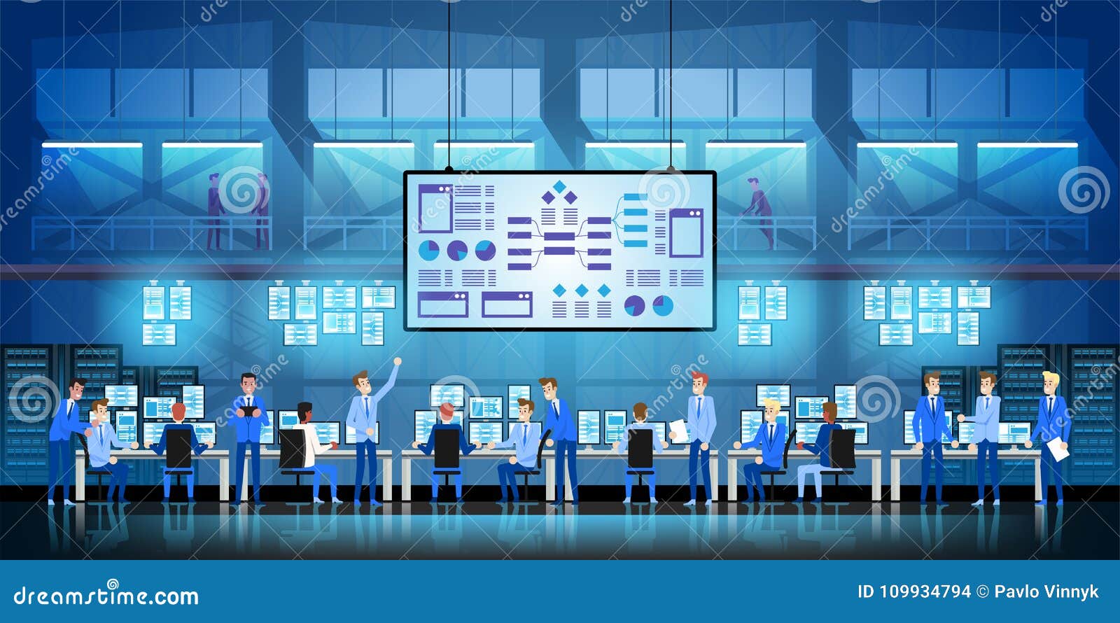 It Engineers in Big Data Center Work on New Technology Government ...