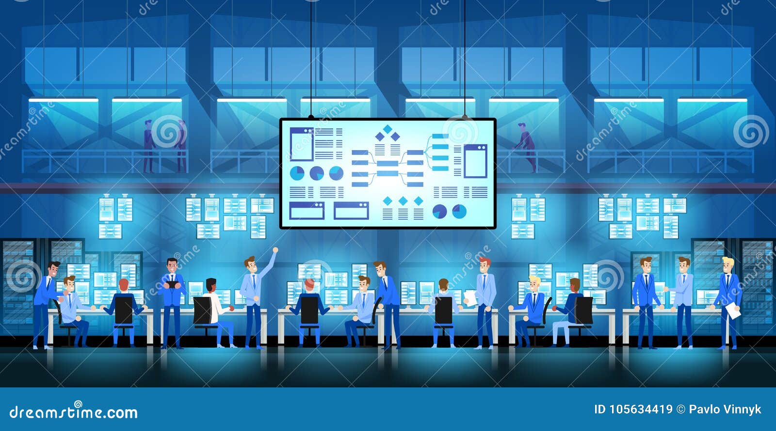 It Engineers in Big Data Center Work on New Technology Government ...