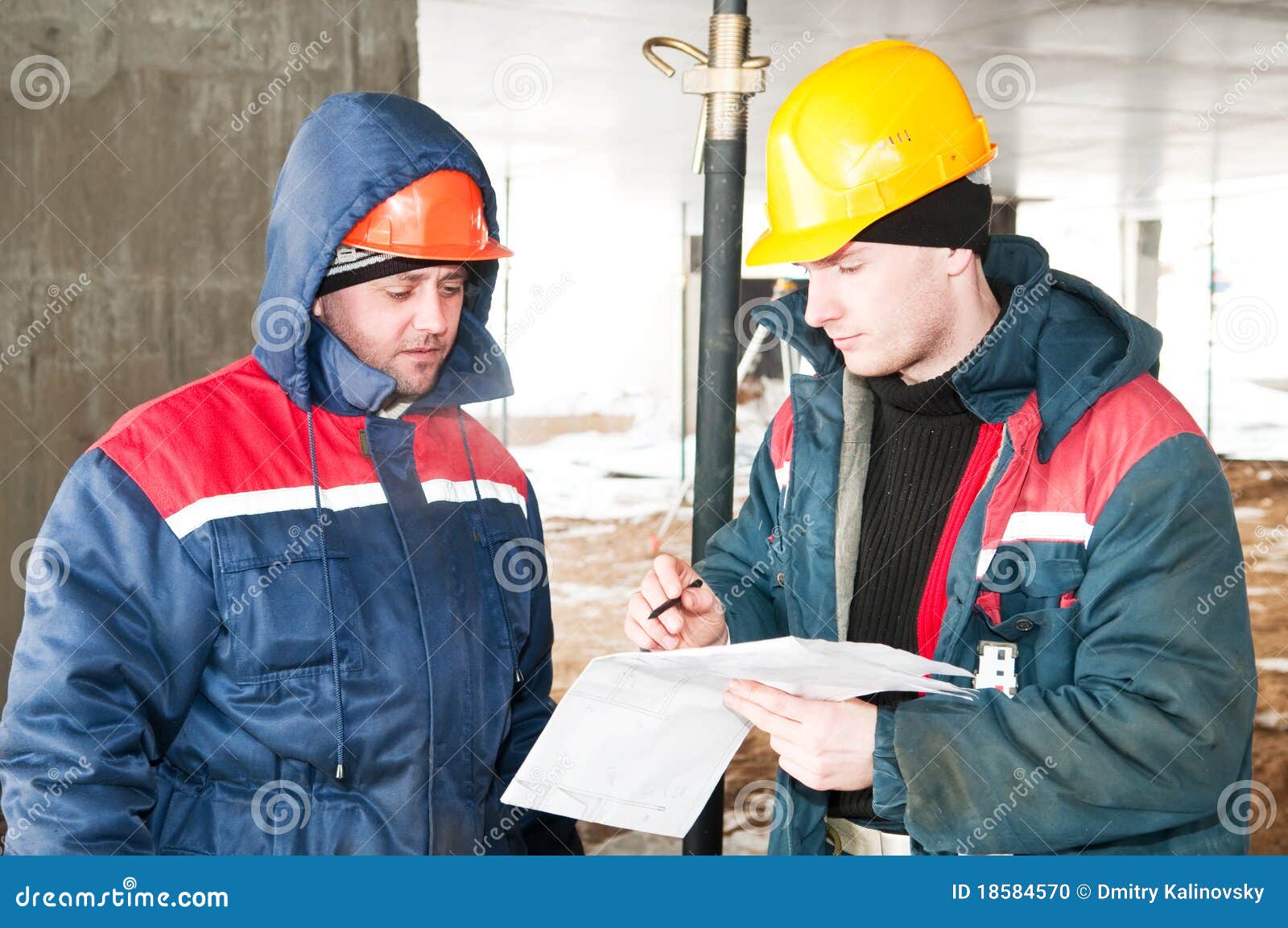 Engineers Builders at Construction Stock Photo - Image of constructor ...