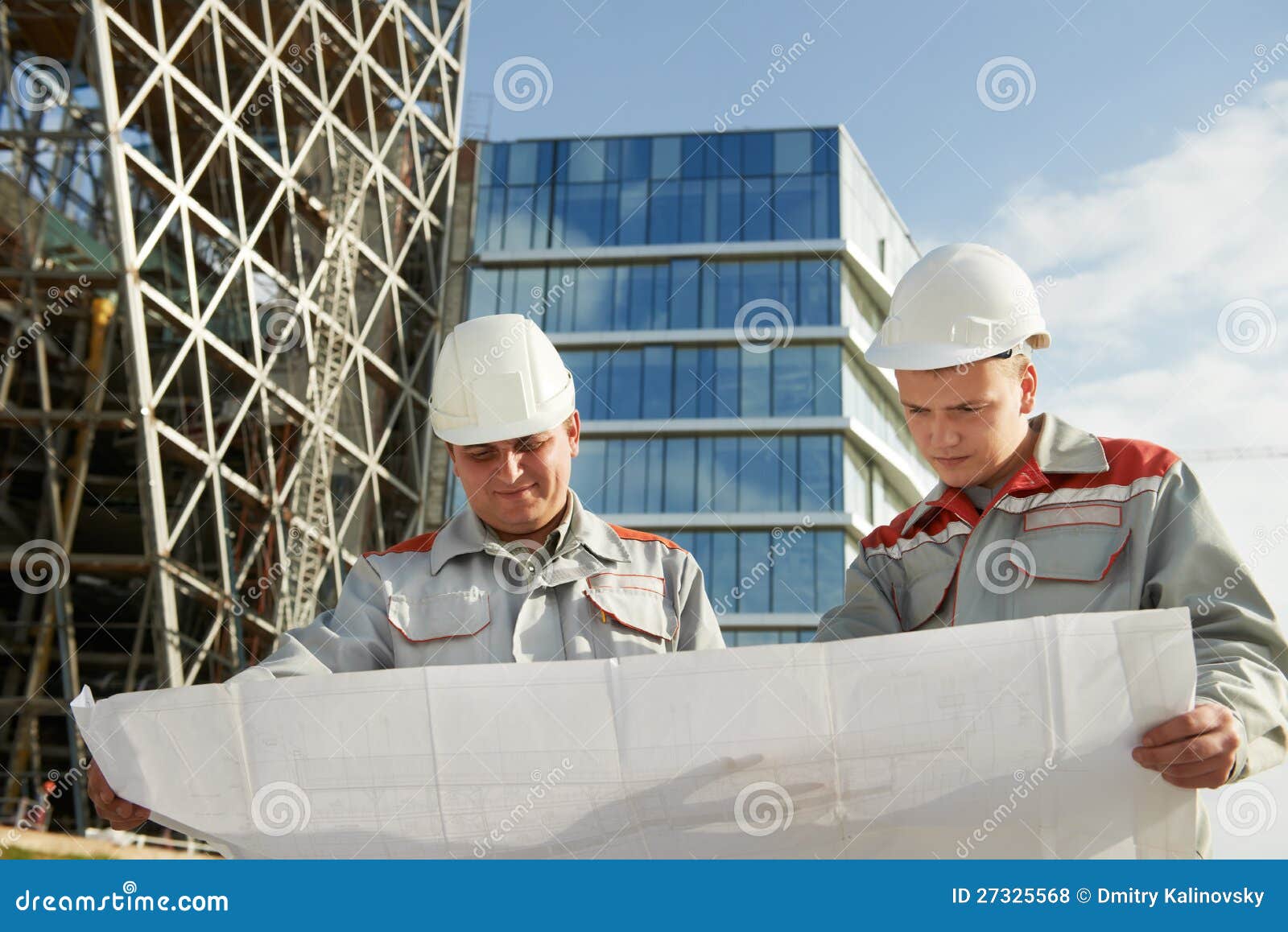 Engineers Builders at Construction Site Stock Photo - Image of laborer ...