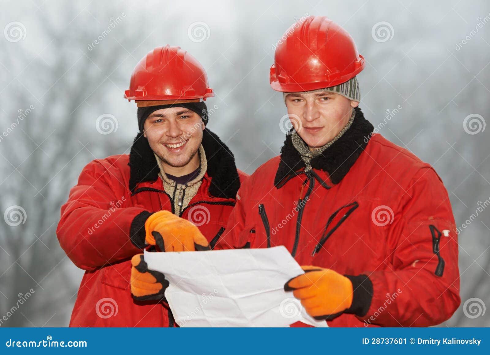 Engineers Builders at Construction Site Stock Image - Image of manager ...