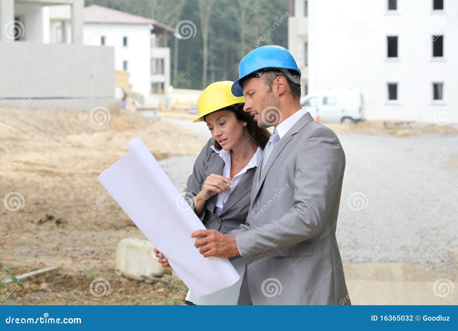 Engineers on building site stock photo. Image of professional - 16365032